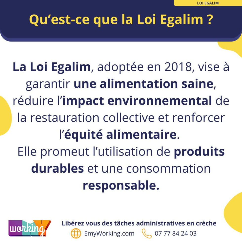 Loi Egalim Pour les Crèches - Emy Working
